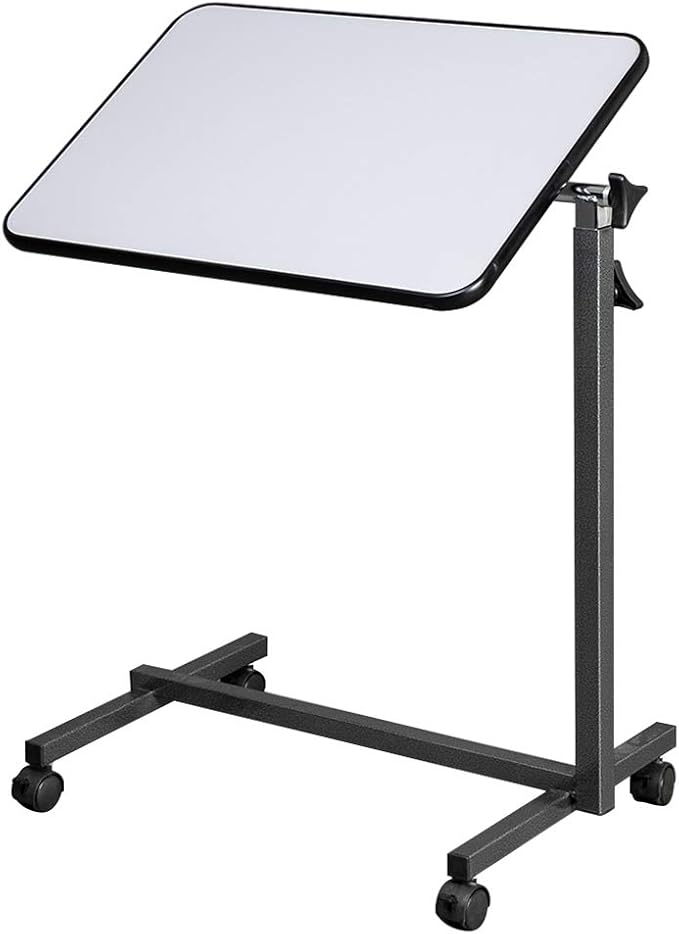 Amazon.com: Vasitelan Overbed Table Bedside Table,Swivel Wheel Rolling ...