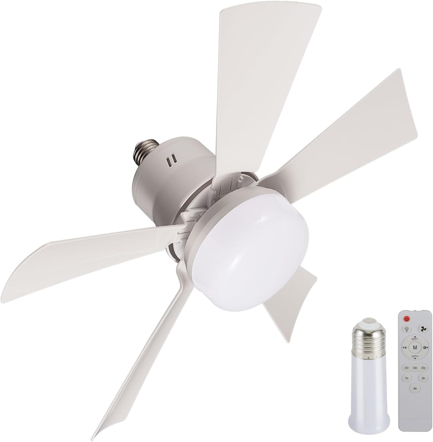 Amazon.com: Wunder Cool Socket Fan Light, Small Ceiling Fans with ...