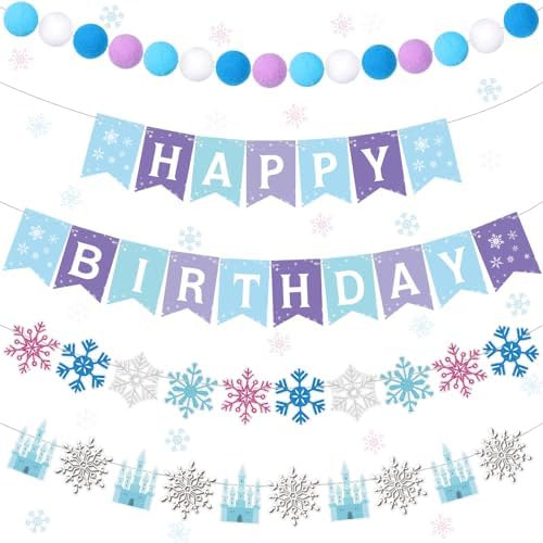 Amazon.com: 20 Pcs Winter Snowflake Hanging Swirl Decorations ...