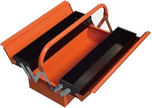Amazon.com: 2 Layer Folding Tool Box Metal Iron Toolbox with Tray and ...