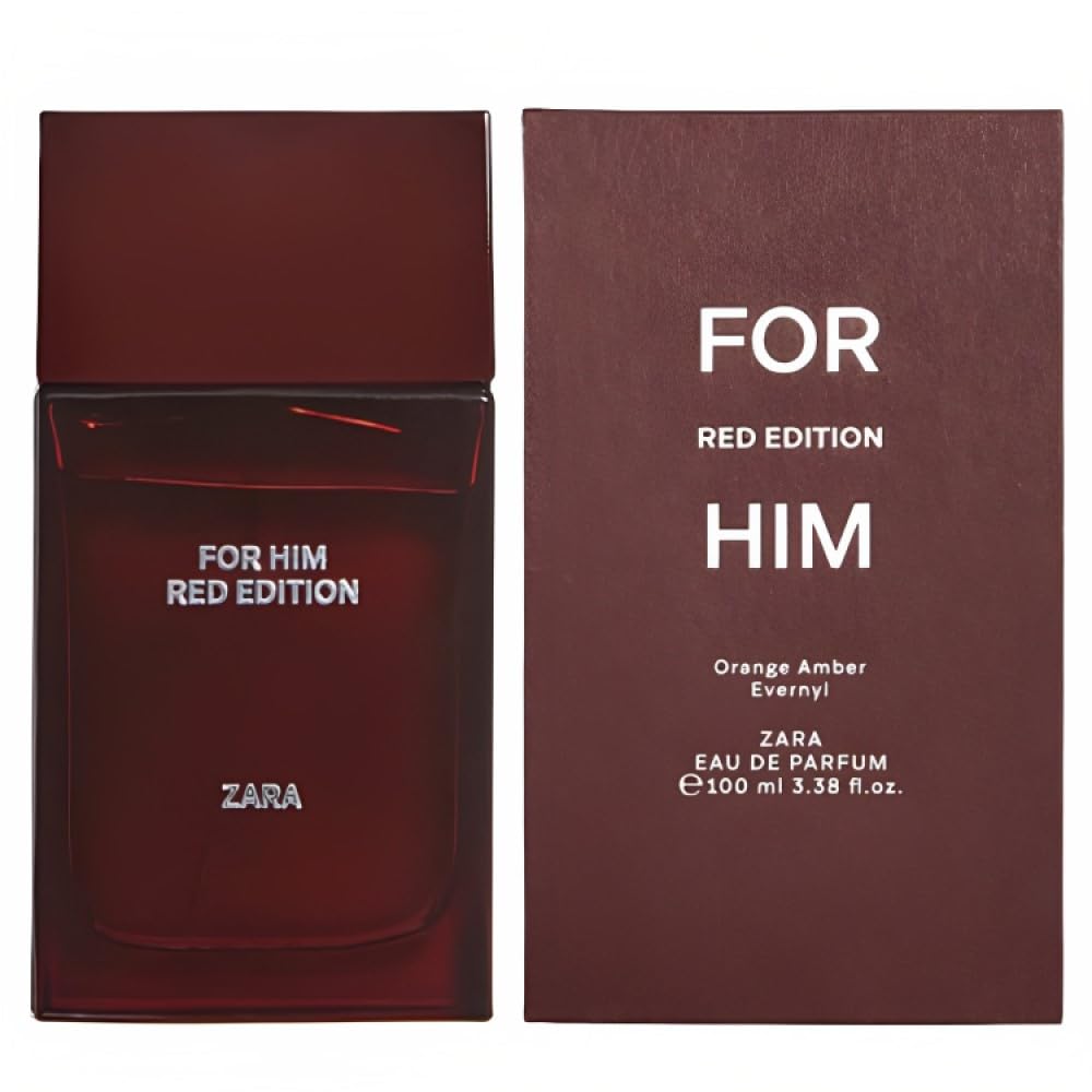 Amazon.com : Zara For Him Red Edition Cologne for Men EDT Eau De ...