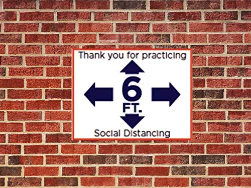 INSHOPFITTING Social Distancing Safety Floor Decals/POSTER Colorful ...