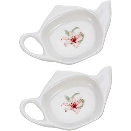 Amazon.com: DOITOOL White Ceramic Tea Bag Coasters Tea Bag Holder ...