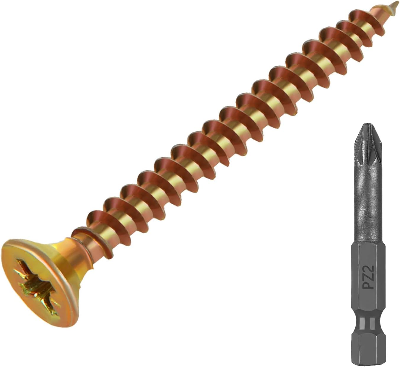 ForgeFix Multi-Purpose Single Thread Screws | 4.5 x 50mm | Zinc Yellow ...
