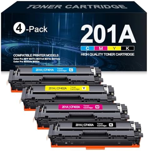 Amazon.com: 201A CF400A CF401A CF402A CF403A 4 Pack Toner Cartridges ...