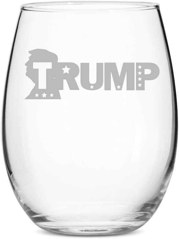 Amazon.com: Trump 45th President Stemless 15 oz Wine Glass : Home & Kitchen