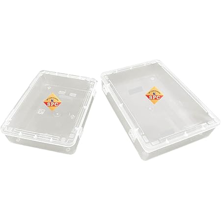 SPC multipurpose medium plastic storage boxes with locks, set of 2 ...