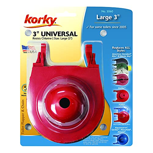 Snapklik.com : Korky 3060BP Universal Toilet Flapper Replaces Most ...