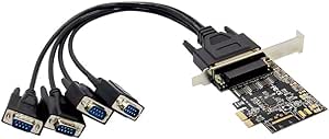 Amazon.com: X-MEDIA XM-PEX-4S PCI-E 4-Port DB9 Serial / RS232 PCI ...