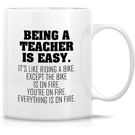 Amazon.com: Retreez Funny Mug - Being a Teacher is Easy Except the Bike ...