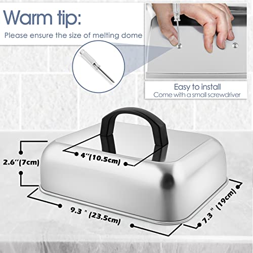 Snapklik.com : Cheese Melting Dome Set Of 2, Stainless Steel ...