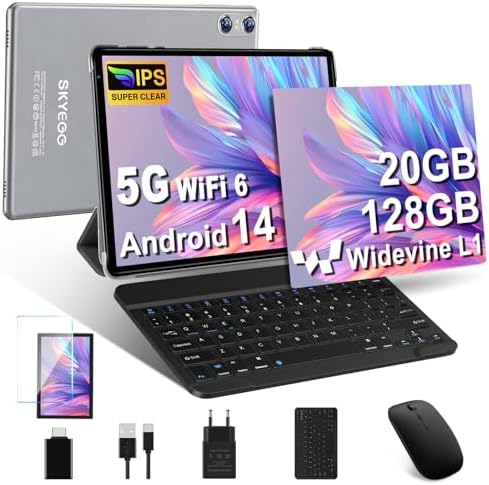 SKYEGG Tablet 10 Pollici Android 14, 20 GB RAM + 128 GB ROM(Espandibile ...