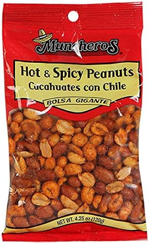 Amazon.com : Muncheros Hot & Spicy Peanuts, 4.25-oz. Bags - 3 Pack ...