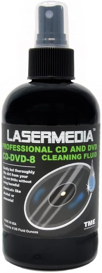 Amazon.com: Compact Disc CD CDR and DVD DVD-R Cleaning Solution Fluid ...