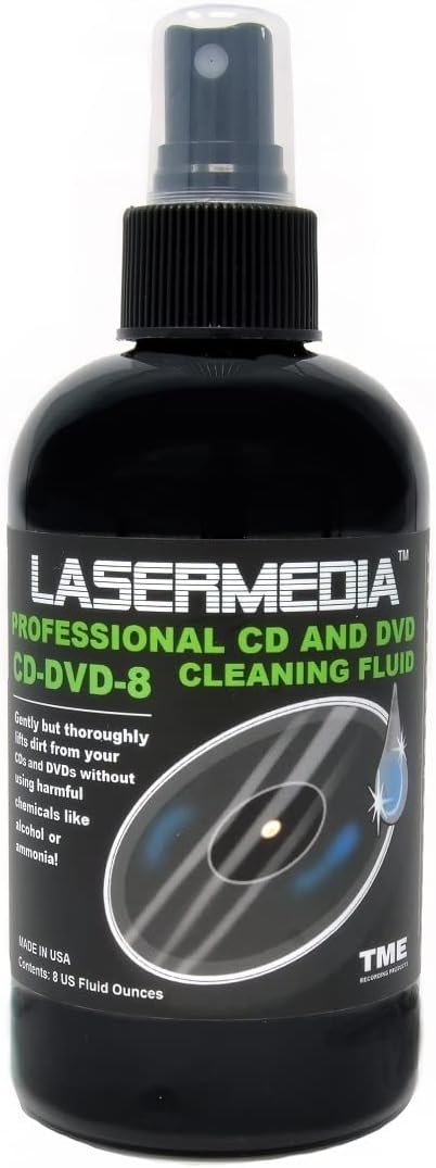 Amazon.com: Compact Disc CD CDR and DVD DVD-R Cleaning Solution Fluid ...