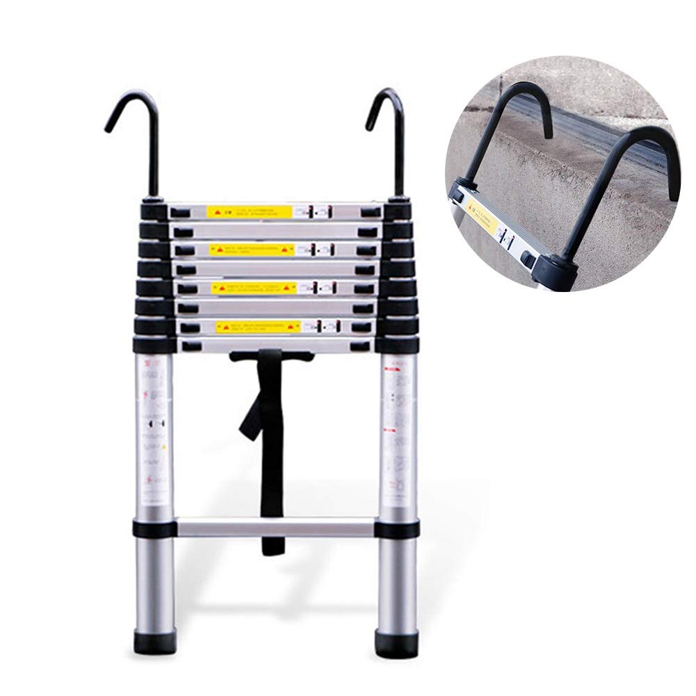 Buy 4.1M/13.5ft Heavy Duty Telescoping Ladder With Hooks, Portable ...