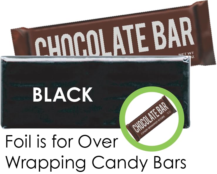 Vintage Candy Wrapper Black - Pack Of 125, Aluminum Foil For Chocolates ...