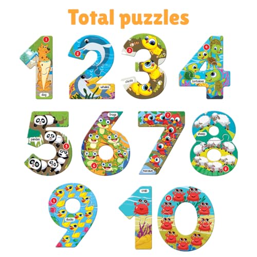 Number Puzzle for Toddlers - 20+ Piece Set for Early Math Learning, Fun ...