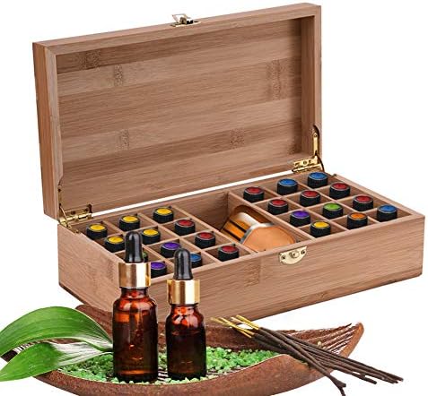 RoseFlower Wooden Essential Oil Storage Box Home Fragrance Carrier Case ...