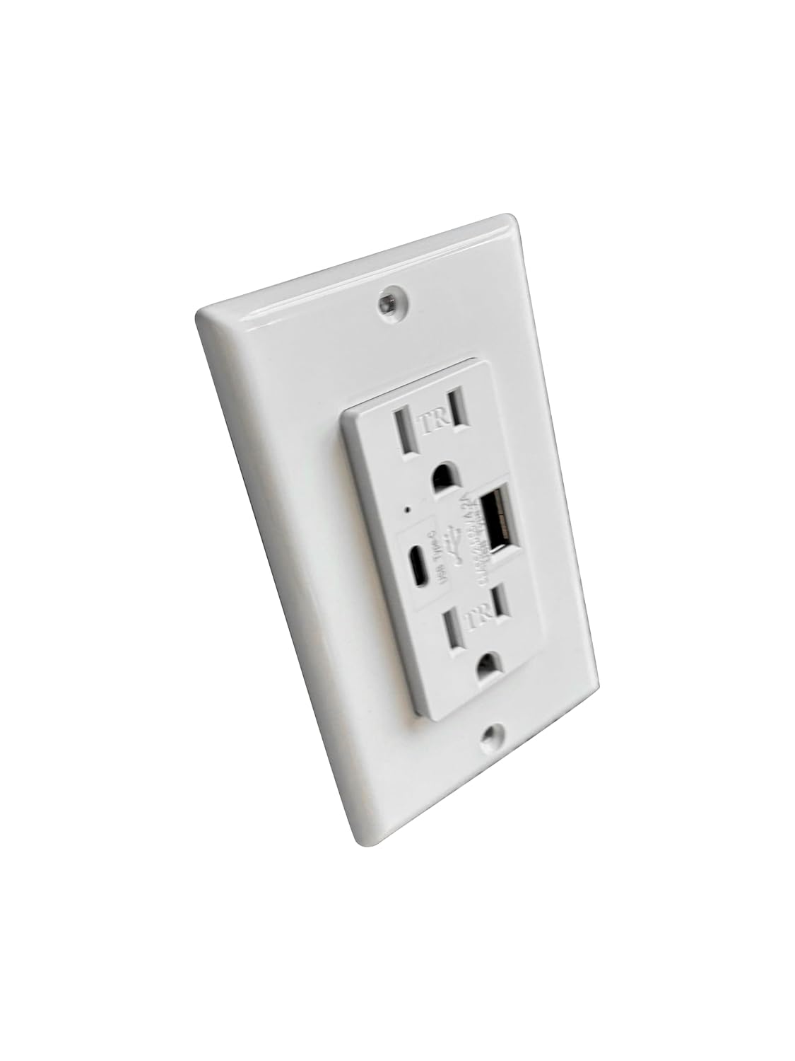 USB Charger Wall Outlet Receptacle with Type-A & Type-C Ports, 4.2A ...