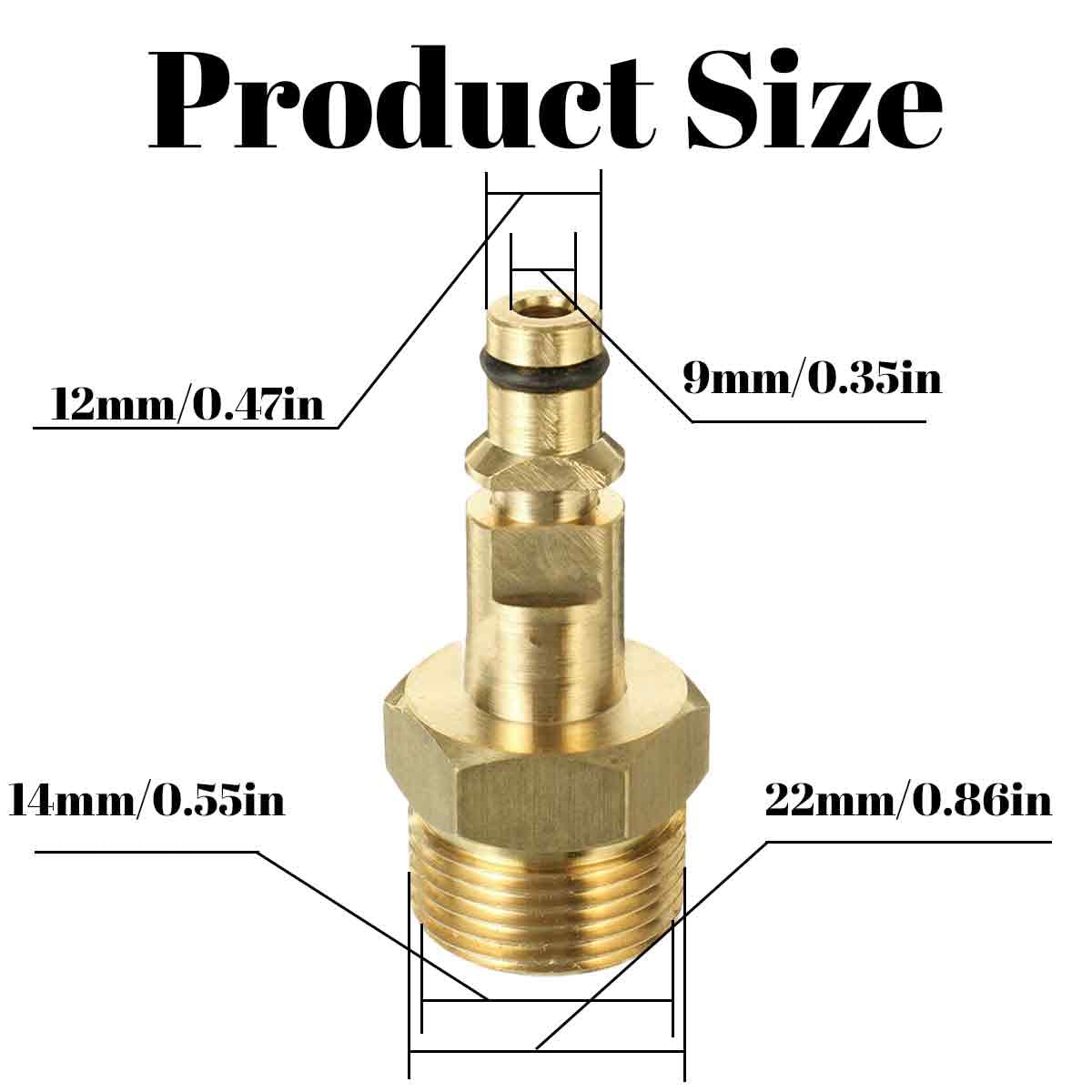 XXLKVSK High Pressure Washer Adapter M22 Pressure Washer Plug to Quick ...