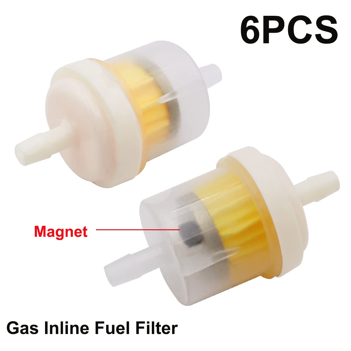 Snapklik.com : Taiss 6PCS 3/16 Inch Universal Gas Inline Fuel Filters