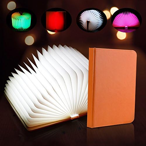 Veesee Book Lamp with 8 Colors, Portable Folding Book Lights, USB ...