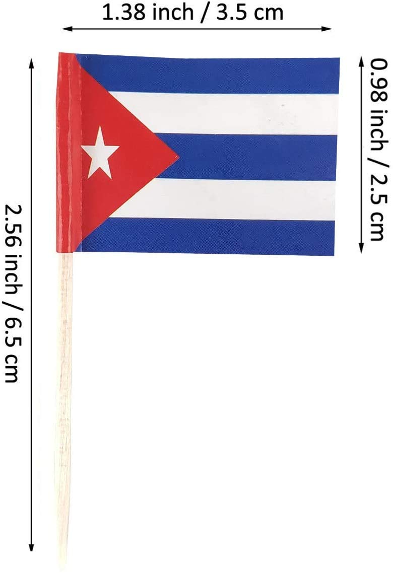 Snapklik.com : Country Cuban Toothpick Flag, Cuba Flags, 100 Pcs ...