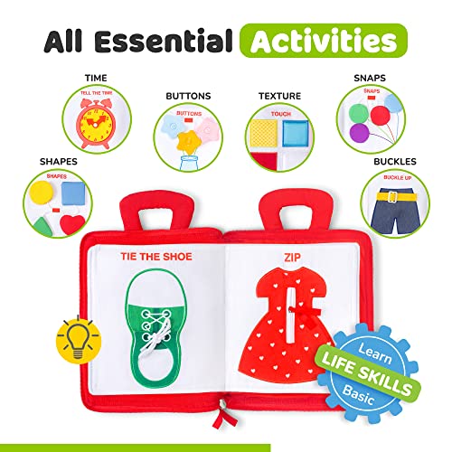 Toddler Busy Book for 1 Year Old, Quiet Book Montessori Toy for 1 2 3 ...