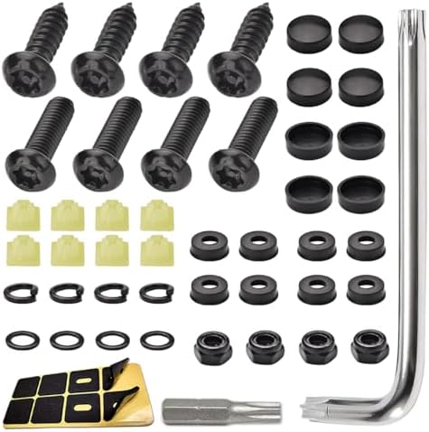 Amazon.com: Car License Plate Screws Kit, Anti Theft Stainless Steel ...