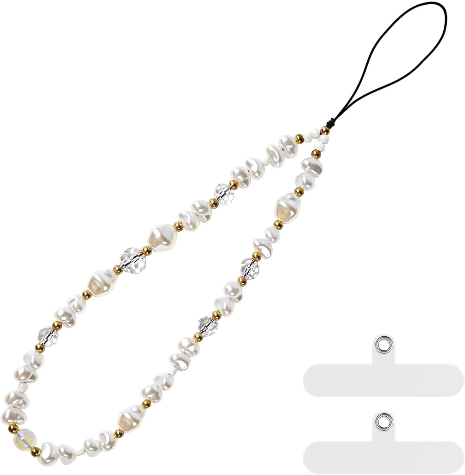 Amazon.com: X-Lounge Phone Chain Wristlet Beaded Cell Phone Lanyard ...