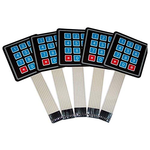 Amazon.in: Buy 5 PCS 4x3 Matrix Array 12 Key Membrane Switch Keypad, for Arduino/AVR/PIC U E5T8 ...