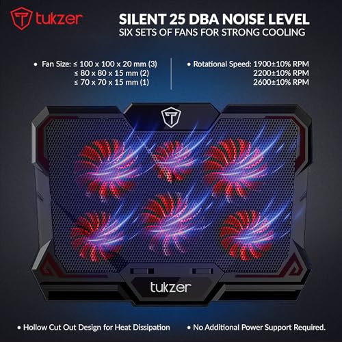 Tukzer RGB Laptop Cooling Pad Stand Riser, Portable Slim Quiet USB ...