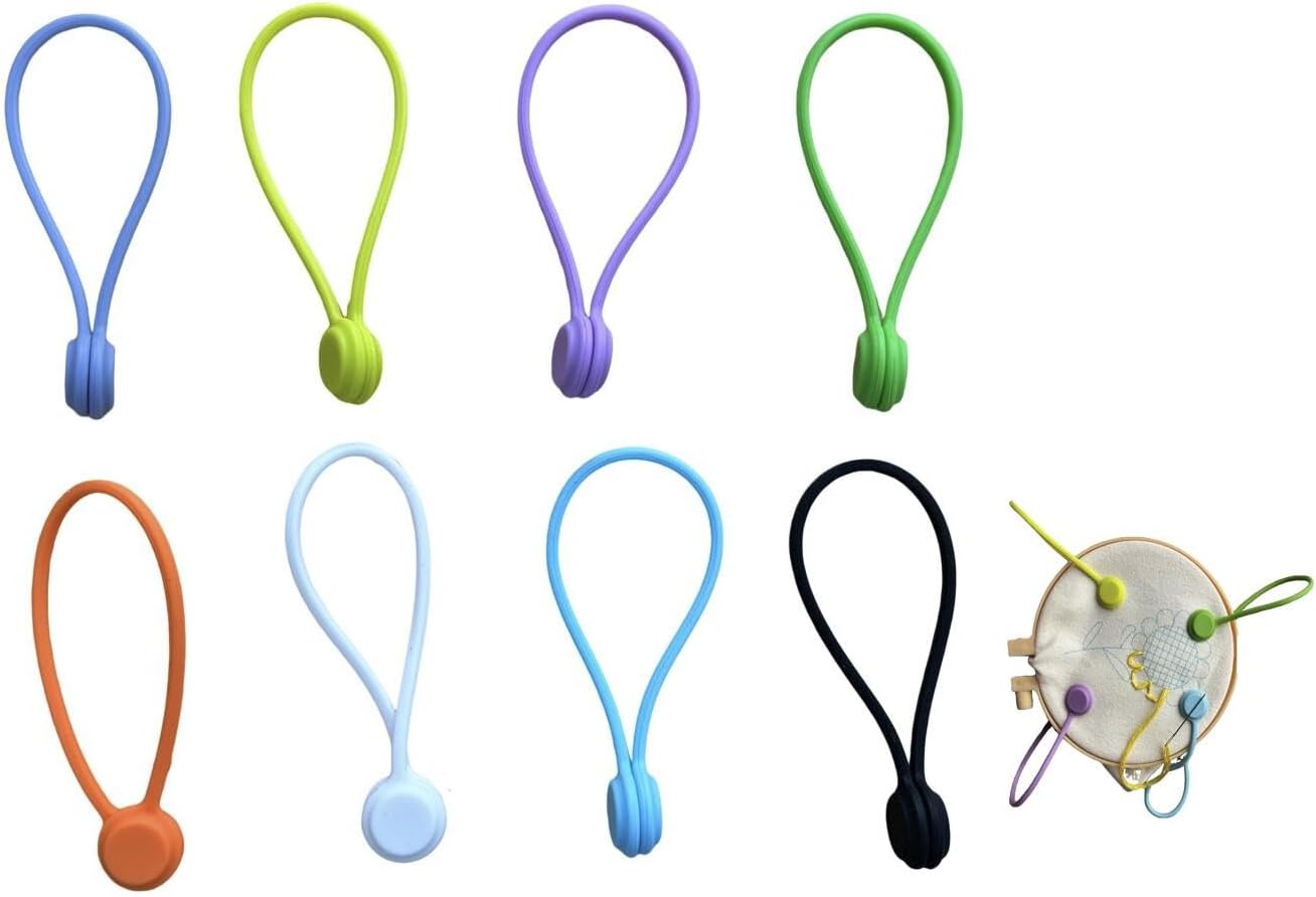 Amazon.com: Generic 8pcs Magnetic Fabric Clips Slicone Magnetic Needle ...