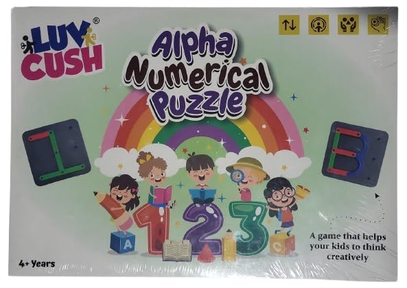 Alpha Numerical Puzzle, Colours and Arrangement for 4+ Years Kids ...