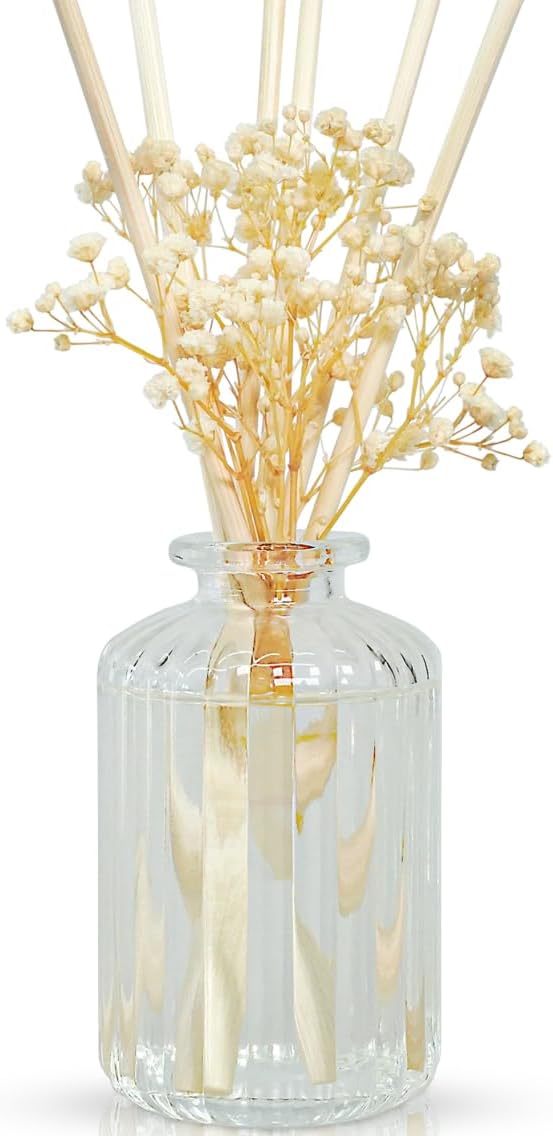 Amazon.com: Auelife Reed Diffuser Set, 6.4 oz White Jasmine Scented ...