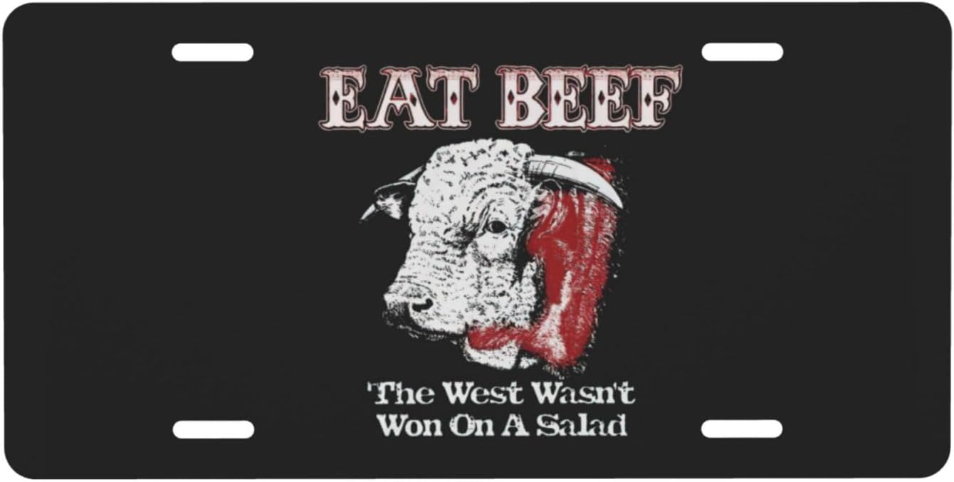 Amazon.com: Beef License Plate Beef Farmer Car Tag Brushed Aluminum ACM ...