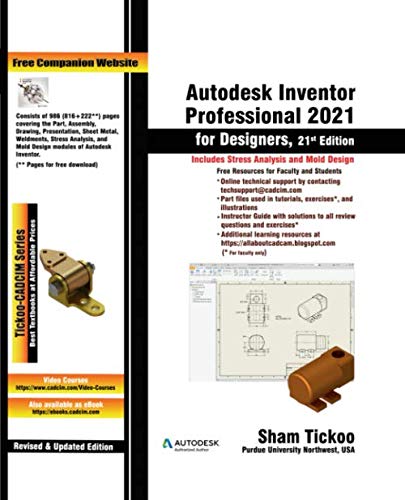 Amazon | Autodesk Inventor Professional 2021 for Designers, 21st ...