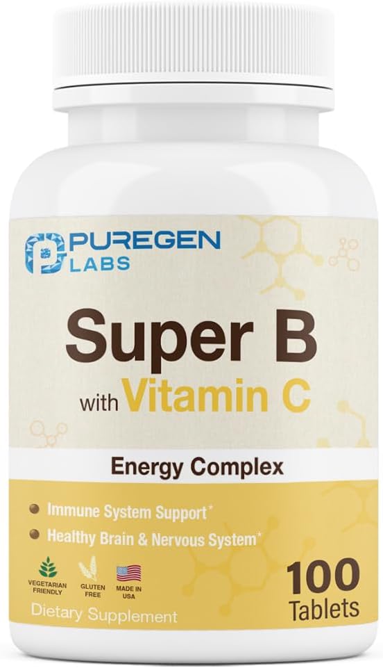 Amazon.com: Puregen Labs Super B Energy Complex with Vitamin C - Immune ...