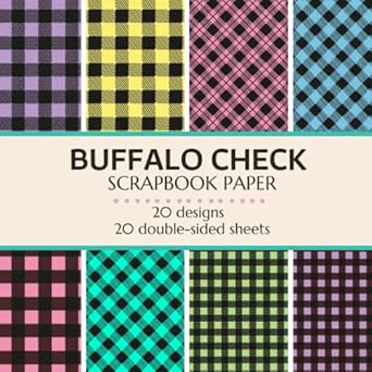 Amazon.co.jp: Buffalo Check Scrapbook Paper: 20 Colorful Design For ...