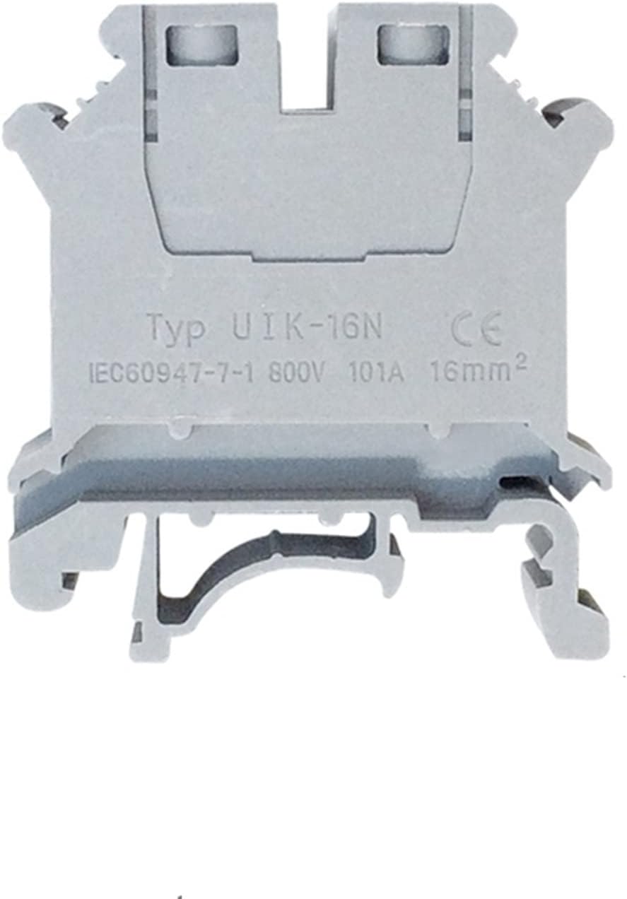 Amazon.com: Universal Terminal Blocks UK-16N 16mm2 800V 101A DIN Rail ...