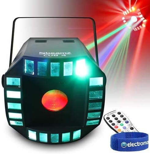 BeamZ Cub4 RGBW LED DJ Lighting System - Multi Beam Derby & Moonflower ...