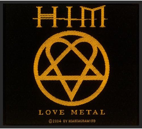 Him - Patch Love Metal (in 10 cm x 8 cm) : Amazon.co.uk: Fashion