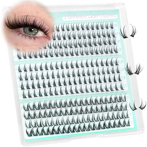 Amazon.com: Bottom Lash Clusters 3 Styles Bottom Lashes 240PCS Wispy ...