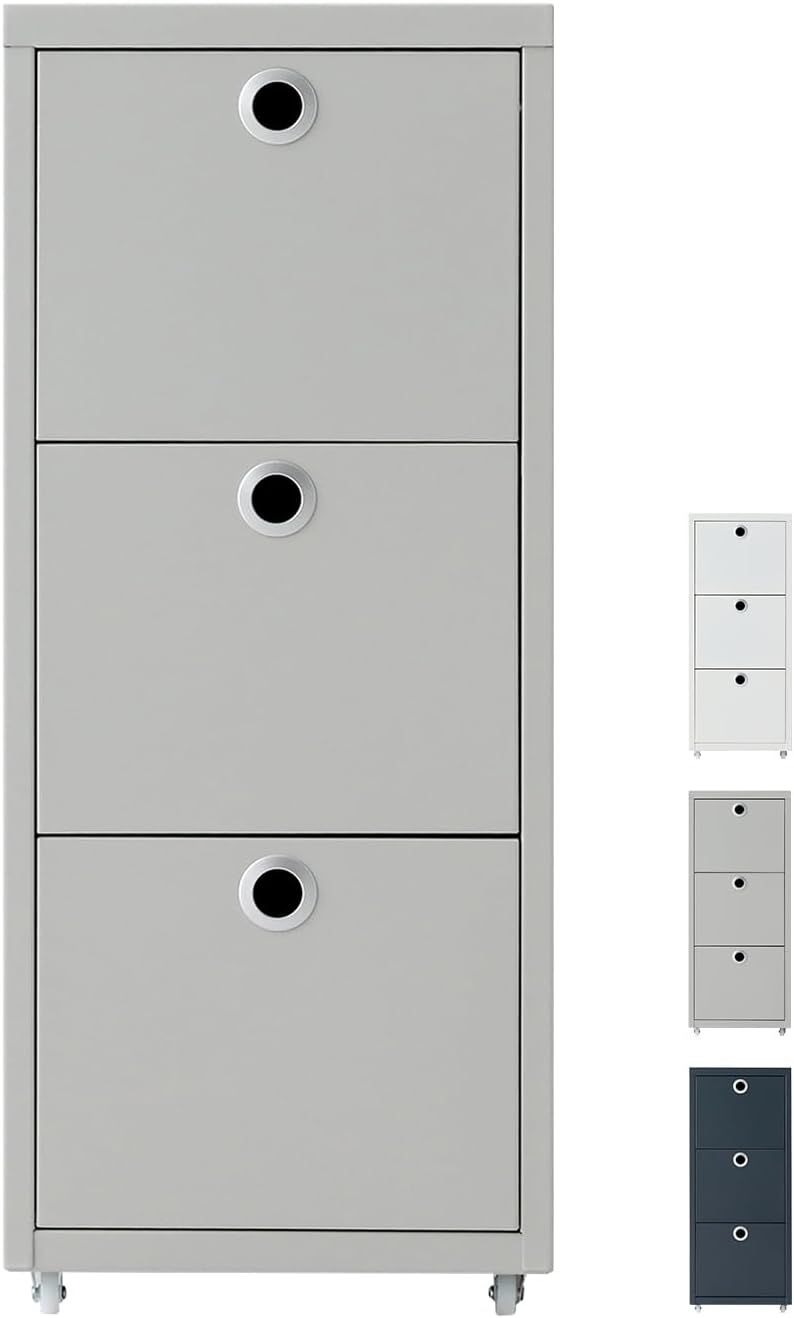 Amazon.com: MARKETB Rolled Storage Cabinet, 3-Tier Small Size Steel ...