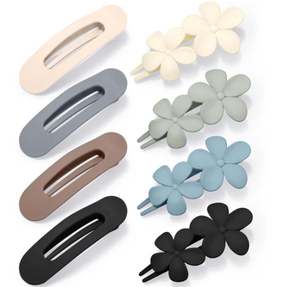 Amazon.com: 8 Pcs Flat Hair Claw Clips, 2 Styles French Claw Clips ...