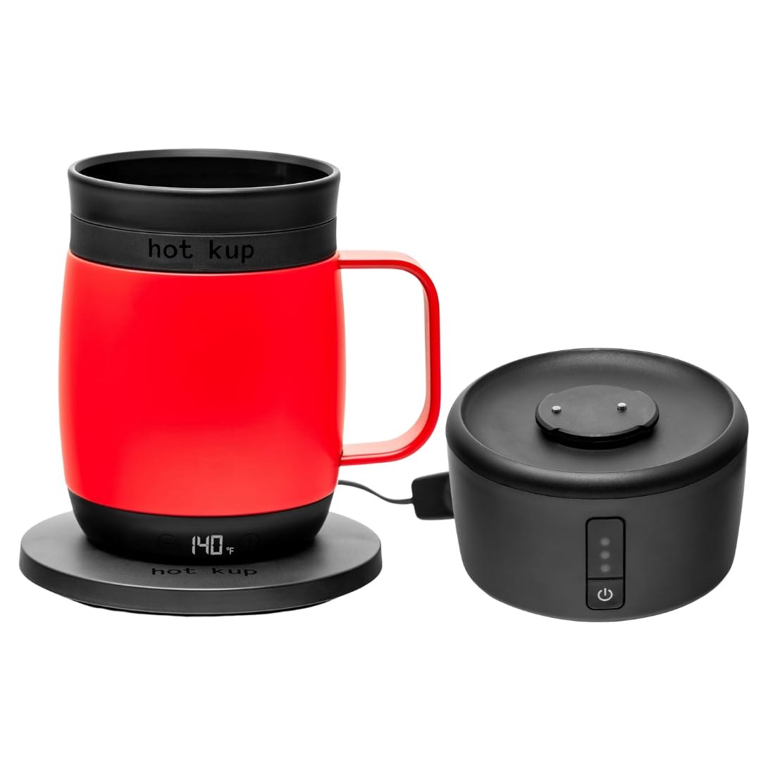Amazon.com: HOT KUP Heated Coffee Mug 14oz Temperature Controlled Smart ...