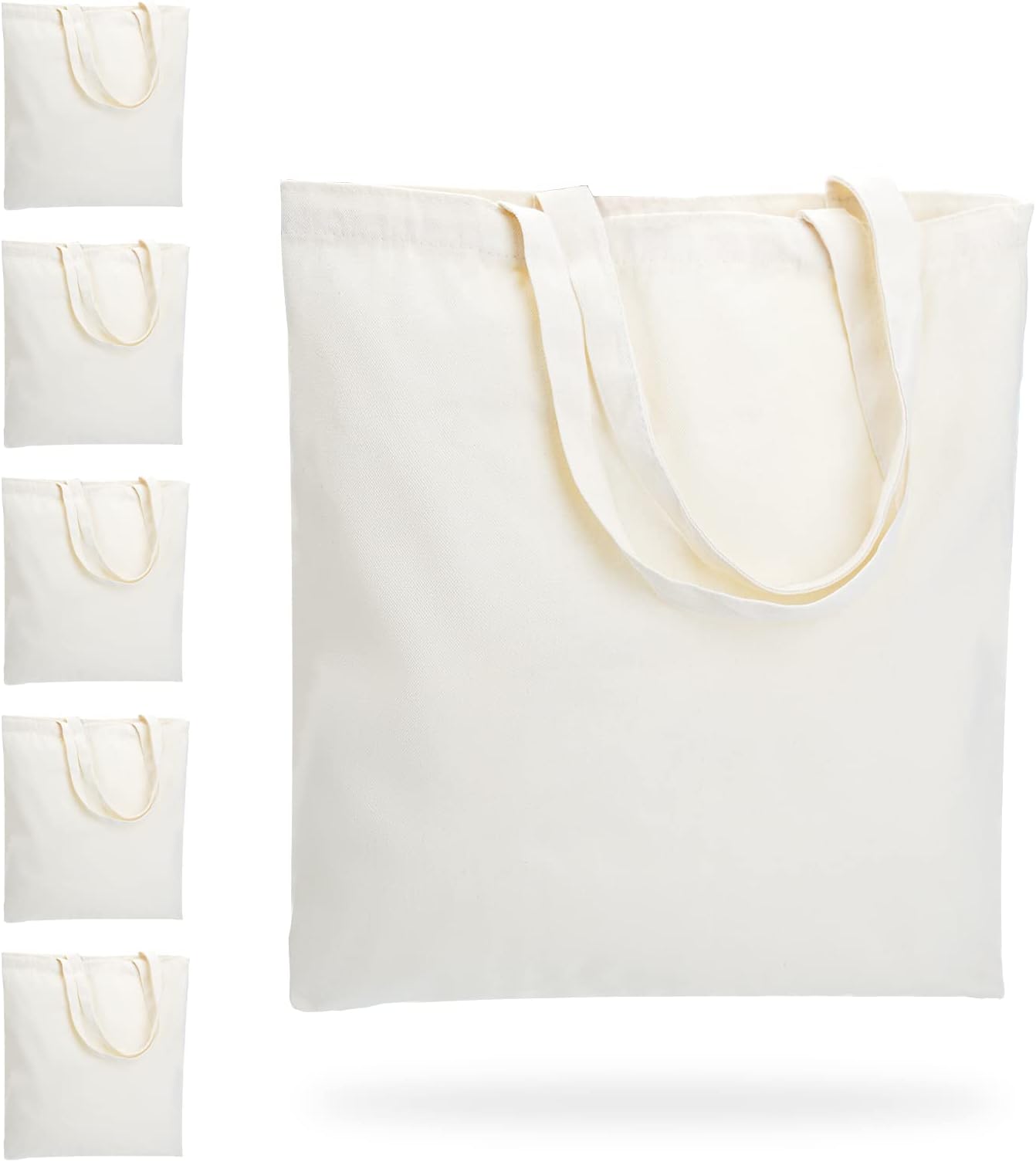 Amazon.com: HTVRONT Canvas Tote Bag 6 Pack - 10 Oz Sublimation Tote ...