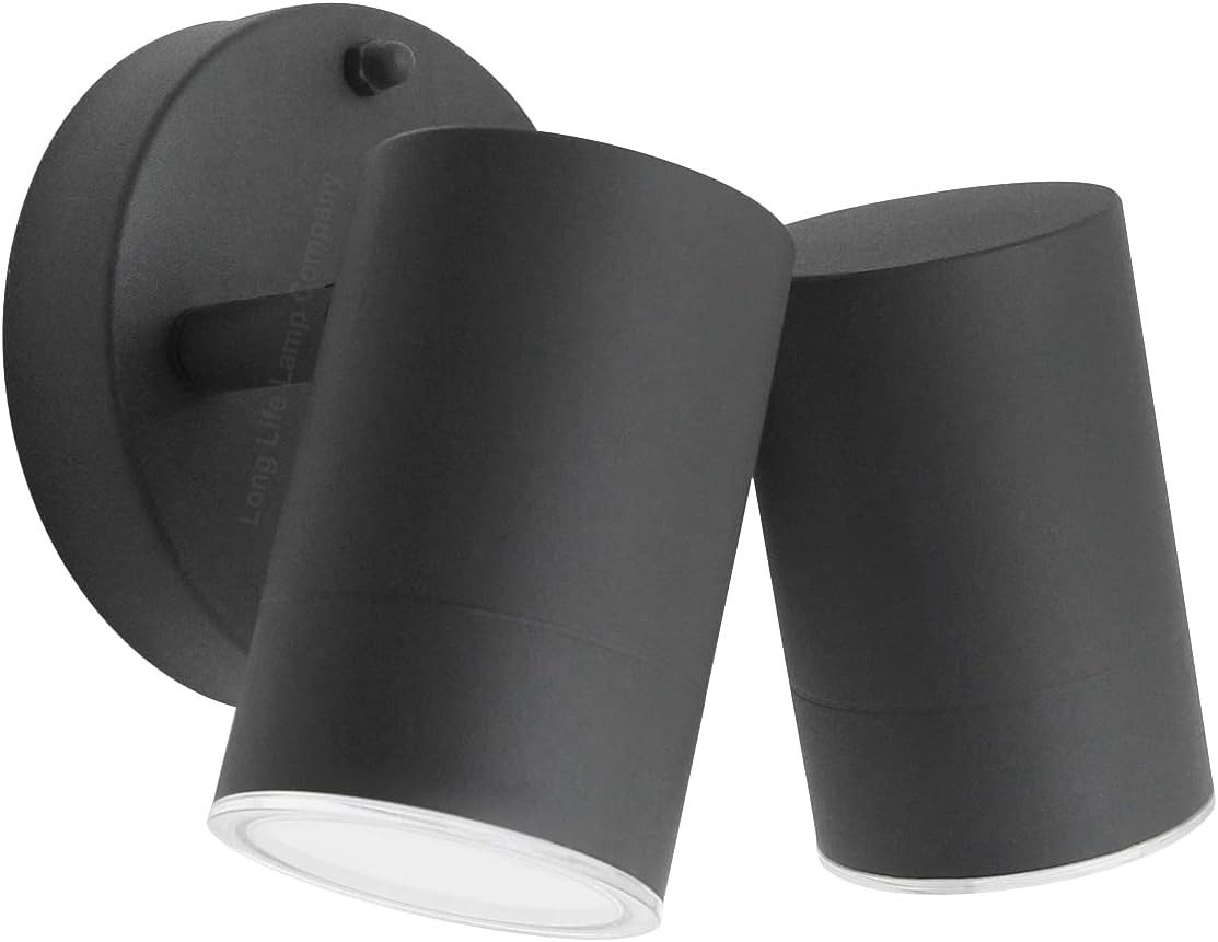 Long Life Lamp Company LED Outdoor Double Wall Light Adjustable Matte ...