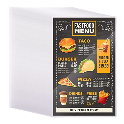 Snapklik.com : WeChef 11x17 Vinyl Menu Cover Double-Sided All Clear 2 ...